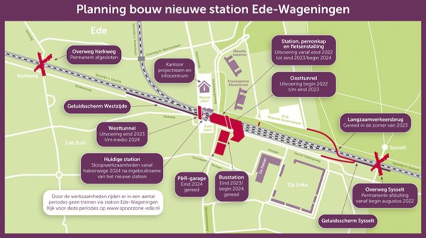 Contouren nieuw station Ede-Wageningen zichtbaarder | ProRail
